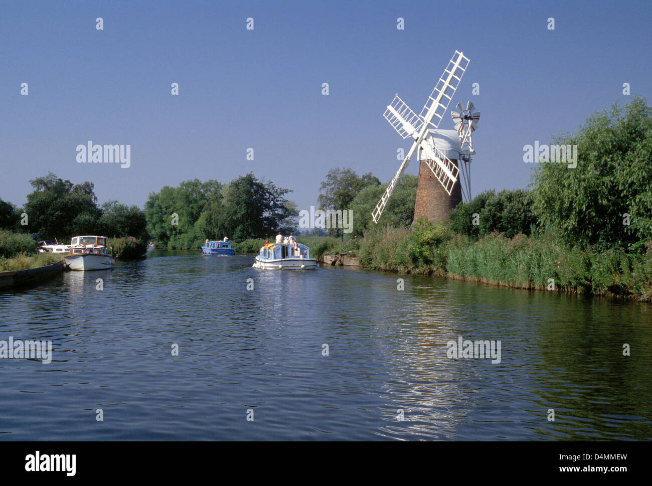 Windmill norfolk river bank hi-res stock photography and images - Alamy