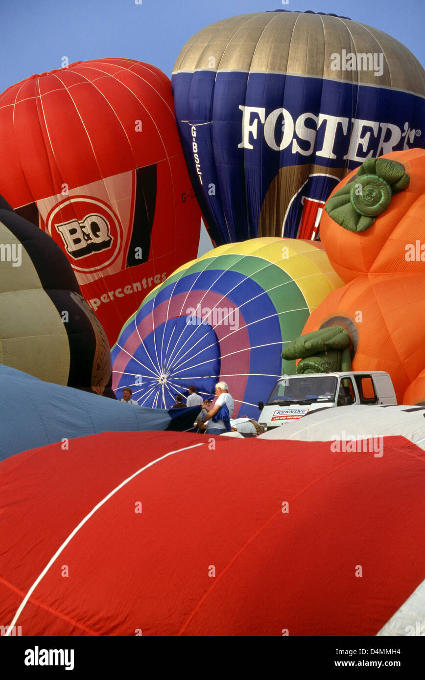 Hot-air balloon rally, UK Stock Photo - Alamy