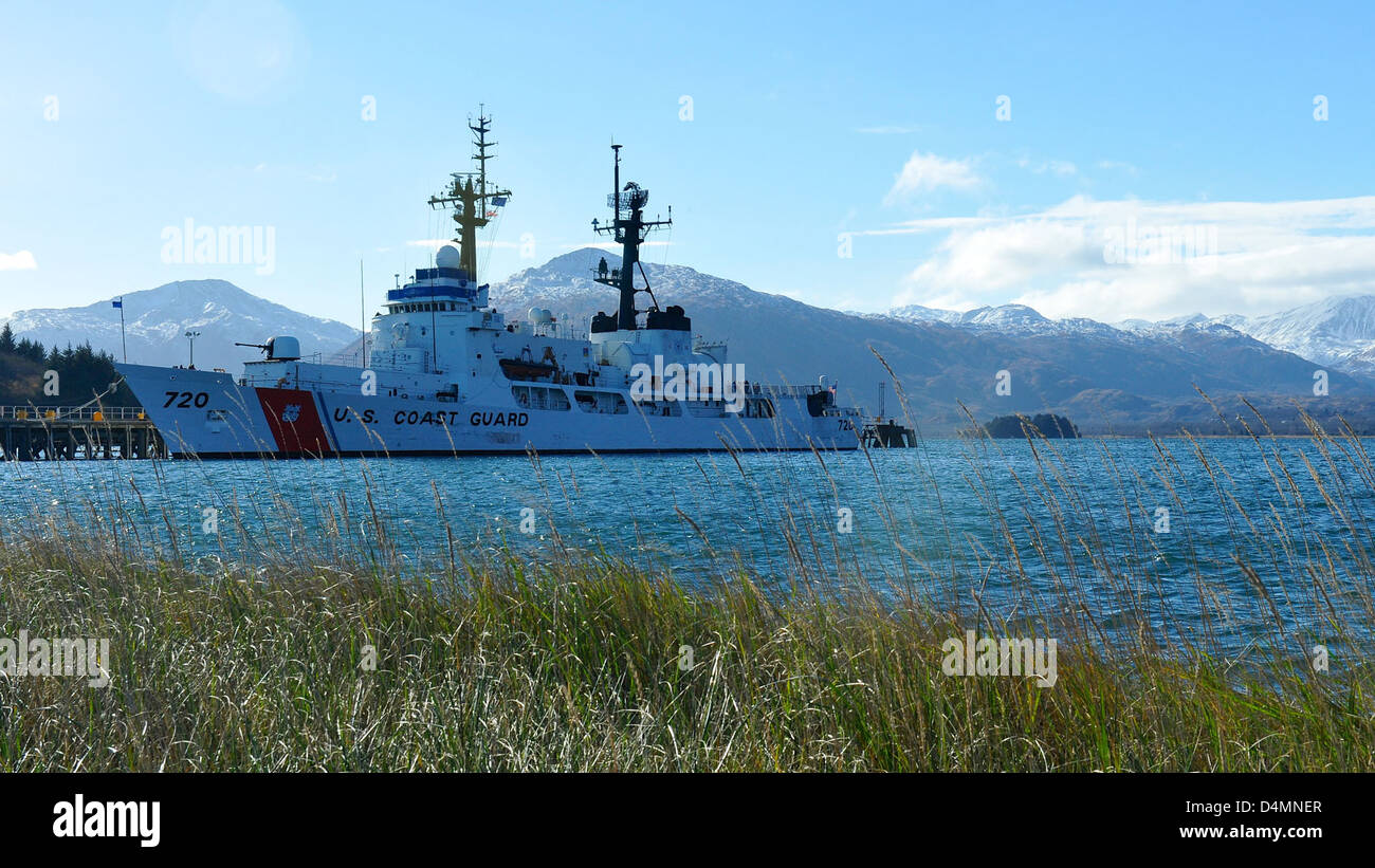 The Coast Guard Cutter Sherman operates in the Bering Sea as part of ...