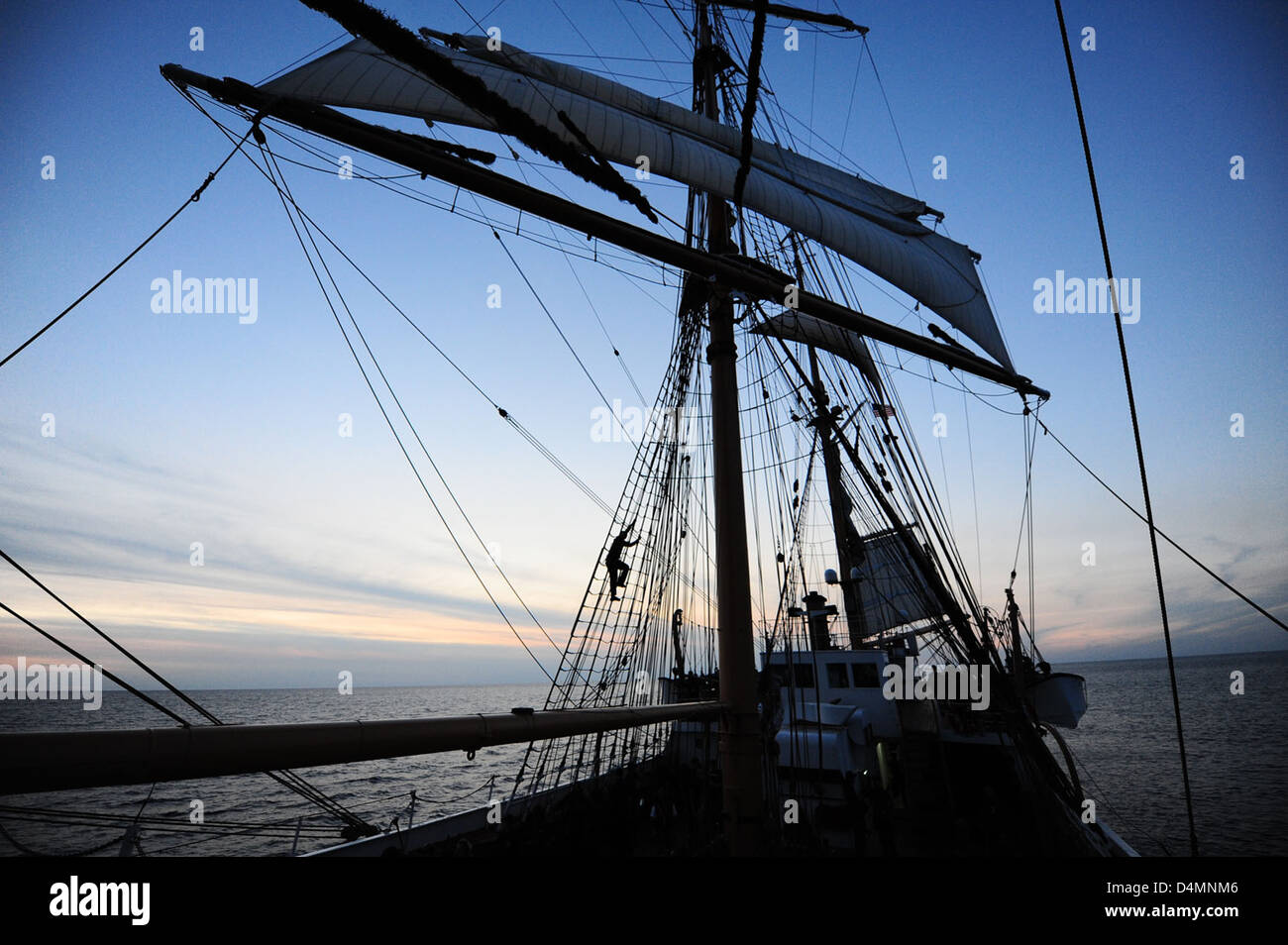 Officer Candidates Aboard Coast Guard Barque Eagle Stock Photo - Alamy