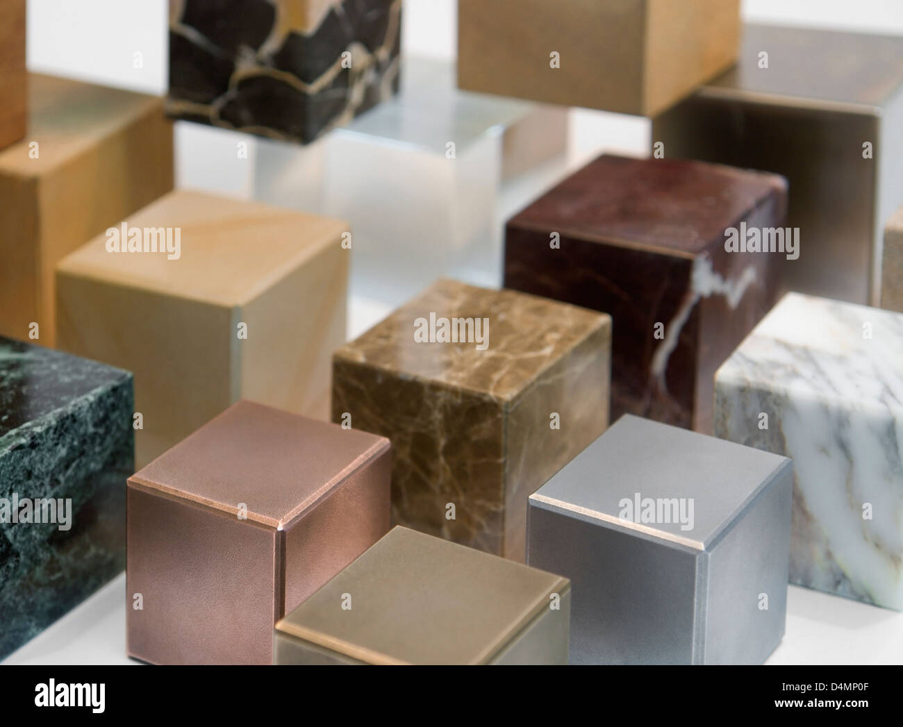 lots of various cubes made of different materials Stock Photo - Alamy