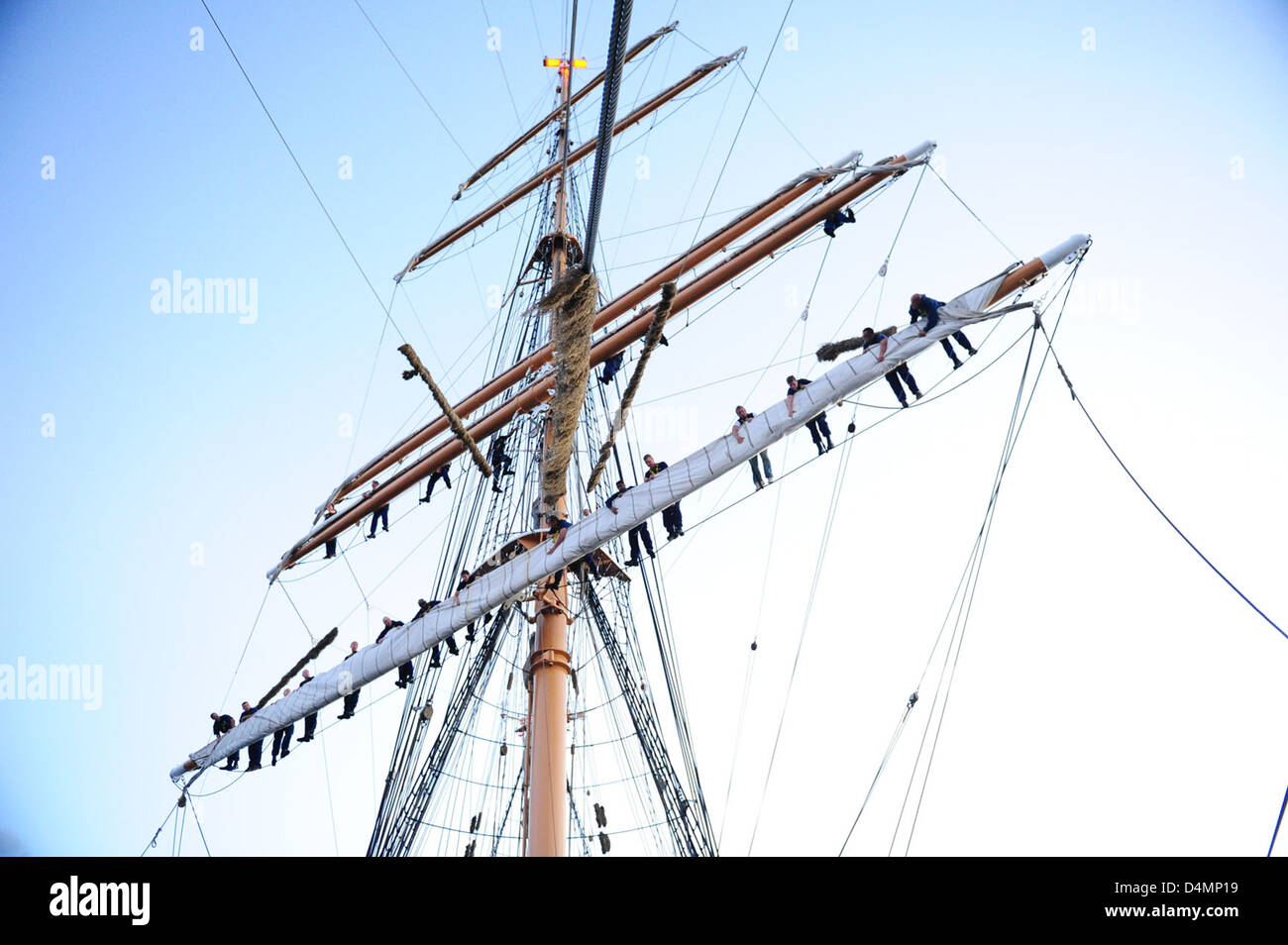 Officer candidates aboard the U.S. Coast Guard Barque Eagle received ...
