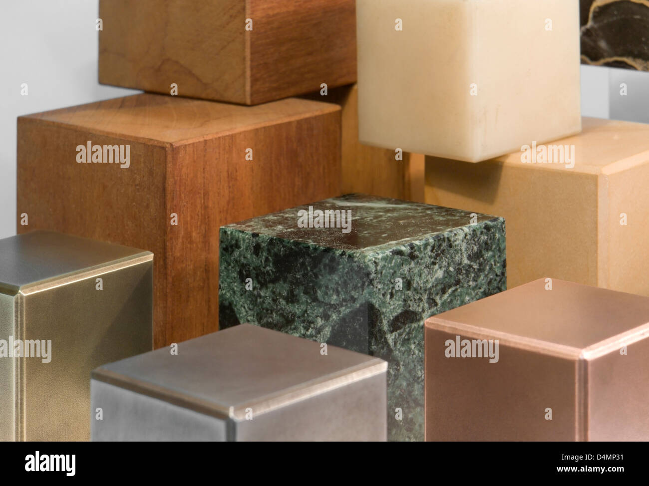lots of various cubes made of different materials Stock Photo - Alamy