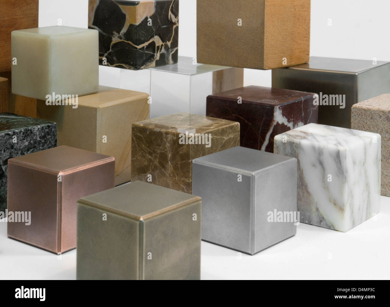 lots of various cubes made of different materials Stock Photo - Alamy