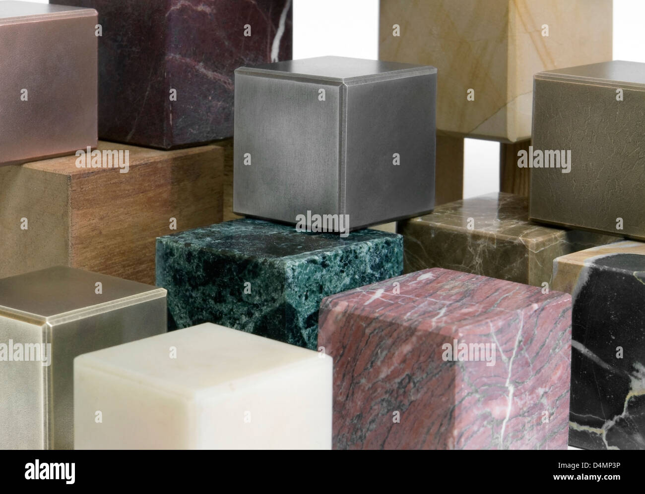 lots of various cubes made of different materials Stock Photo - Alamy