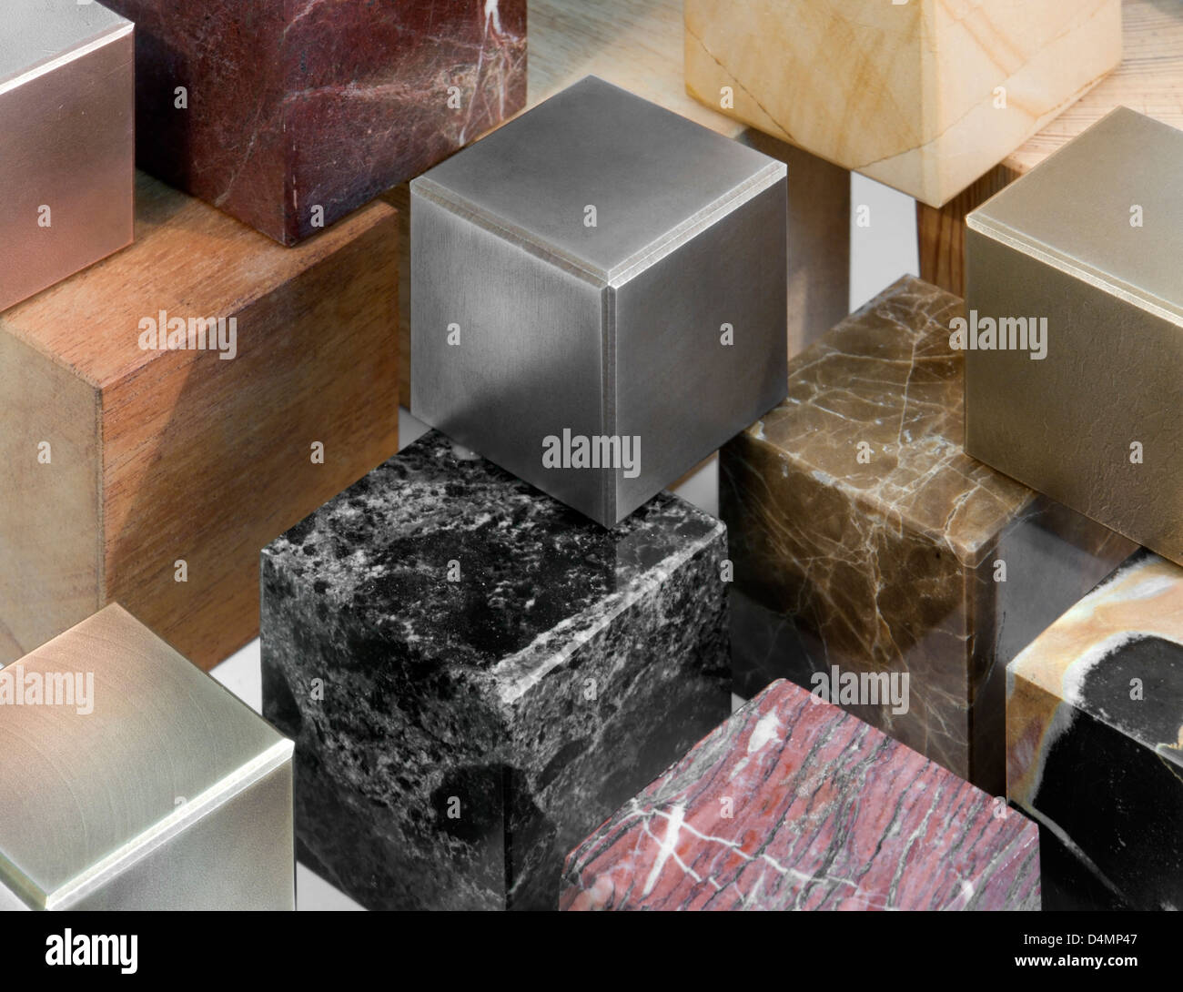 lots of various cubes made of different materials Stock Photo - Alamy