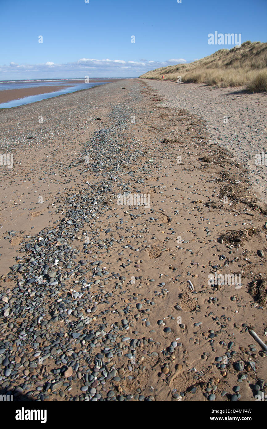 The Wales Coastal Path in North Wales. Picturesque view of Talacre ...