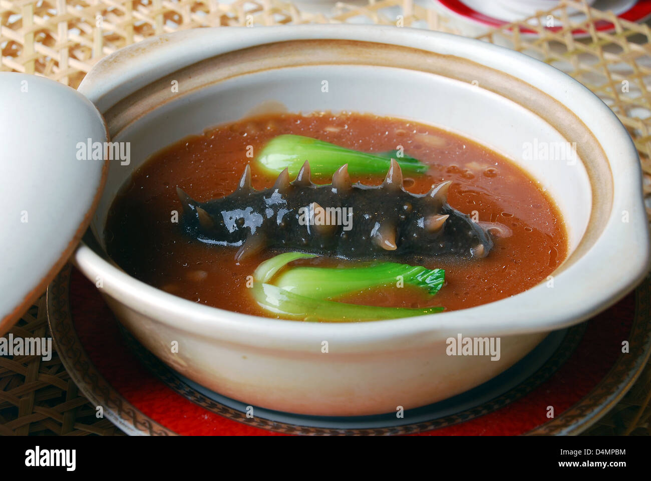 china delicious food—sea slug and vegetable Stock Photo - Alamy