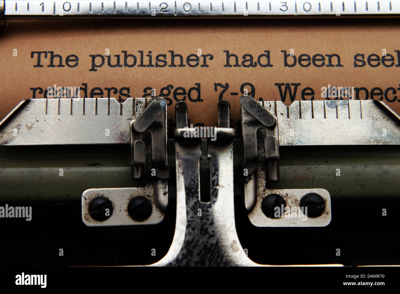 Typewriter and document Stock Photo - Alamy