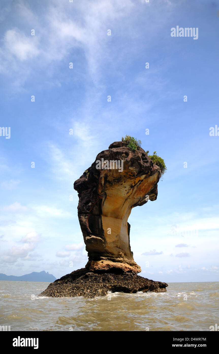 Giant Sea Stack or Balanced Rock at Bako National Park Sarawak Borneo ...