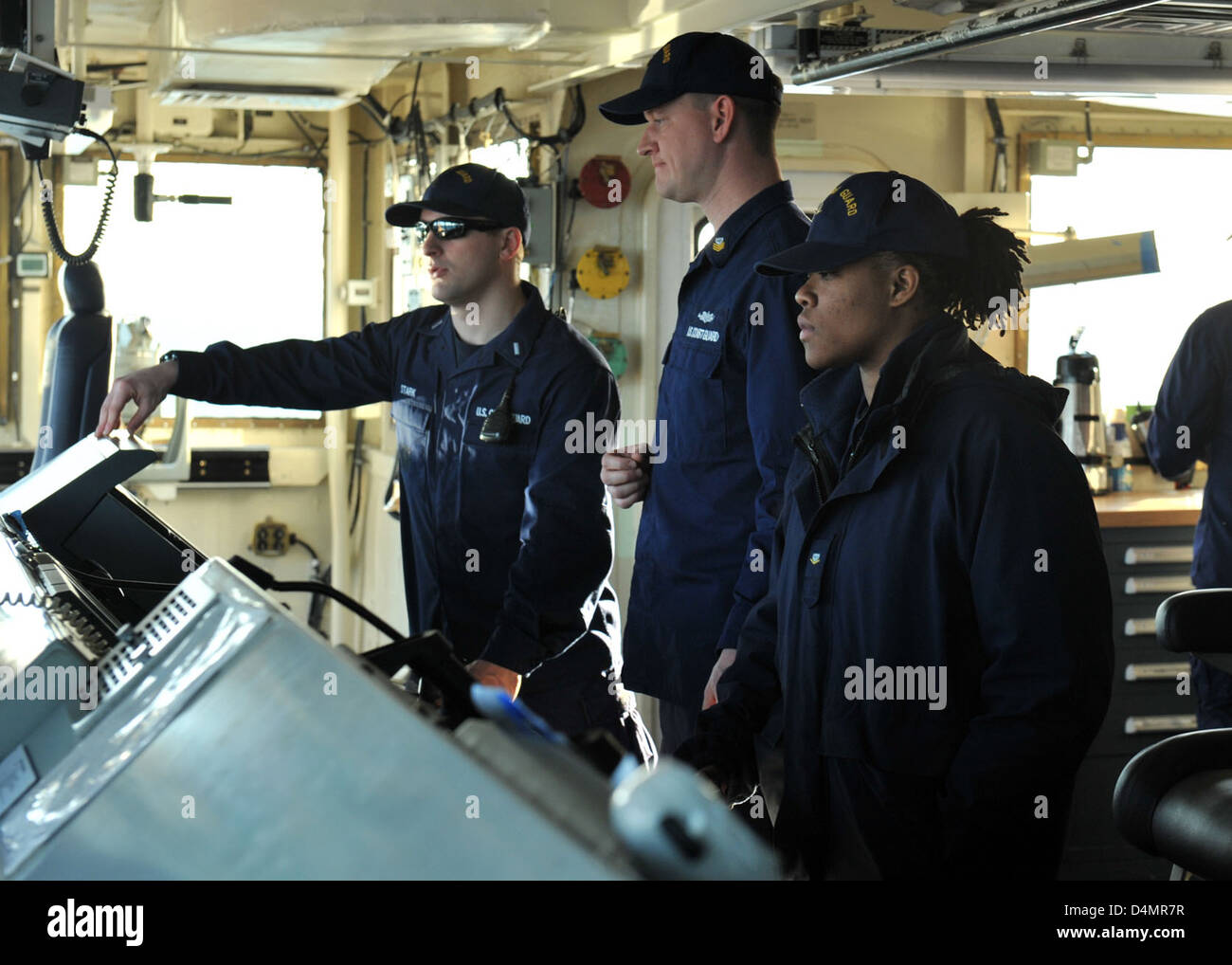 Members of the U.S. Coast Guard Cutter SPAR in Kodiak, Alaska, were ...