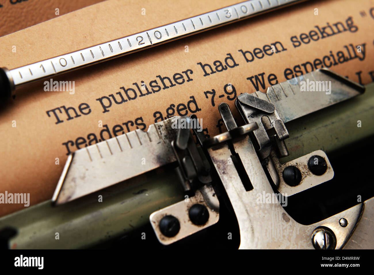 Typewriter and document Stock Photo - Alamy