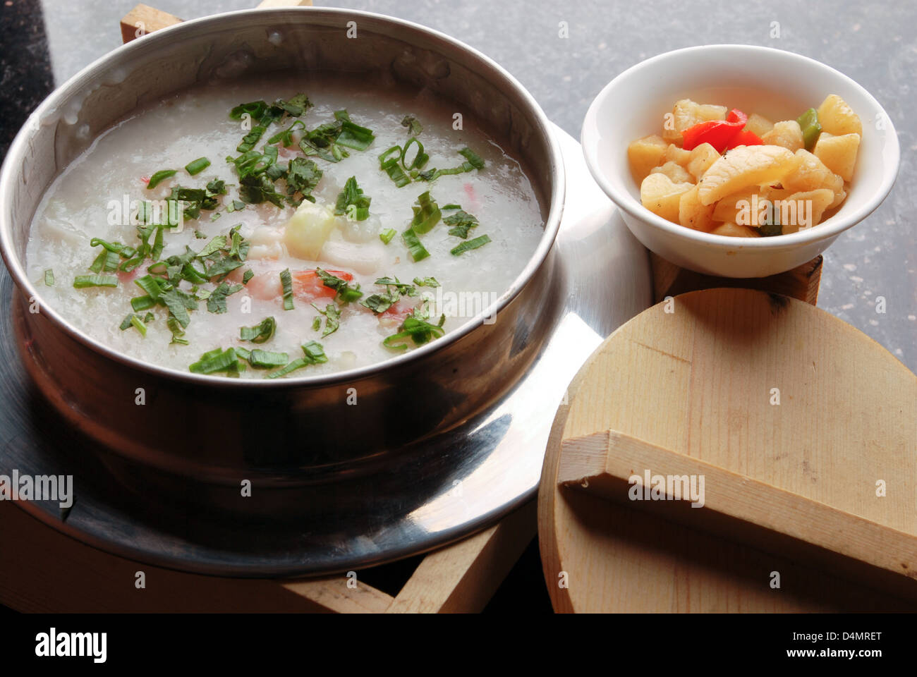 food in china—gruel and side dish Stock Photo - Alamy