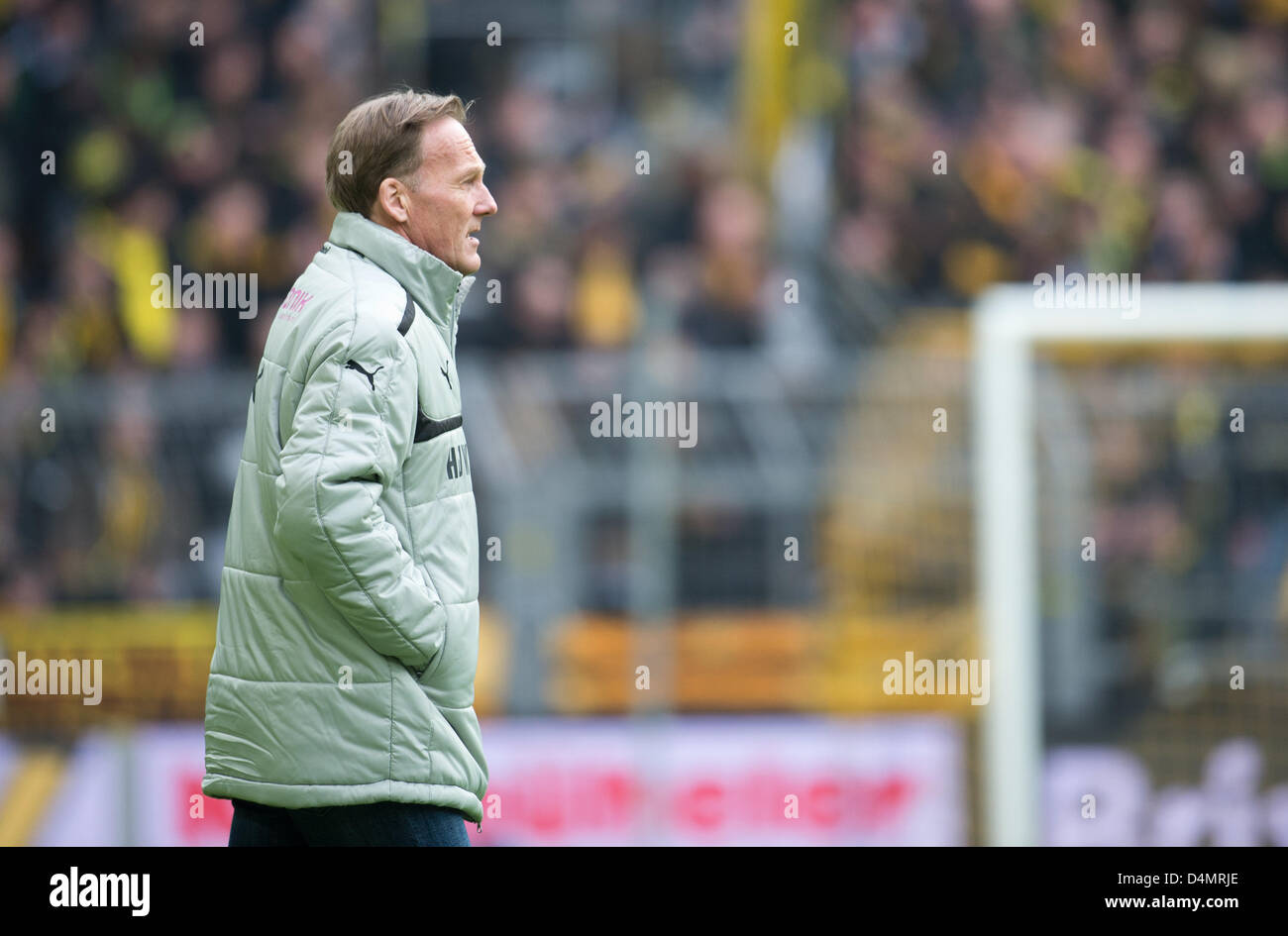Freiburg's head coach Christian Streich stands on the sidelines before ...