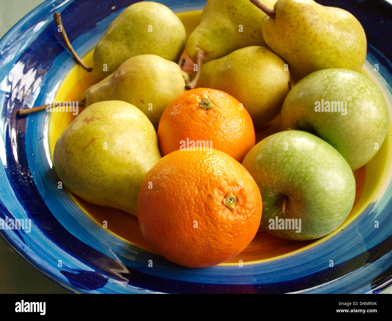 Oranges apples and pears Stock Photo - Alamy