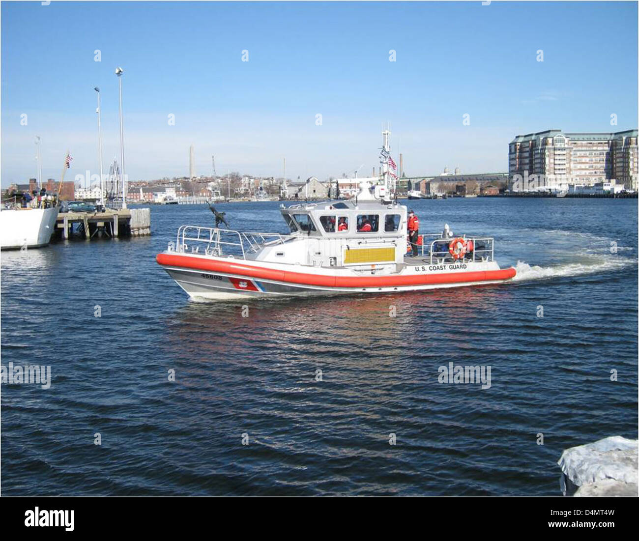 The U.S. Coast Guard's Response Boat-Medium (RB-M) stationed in Boston ...