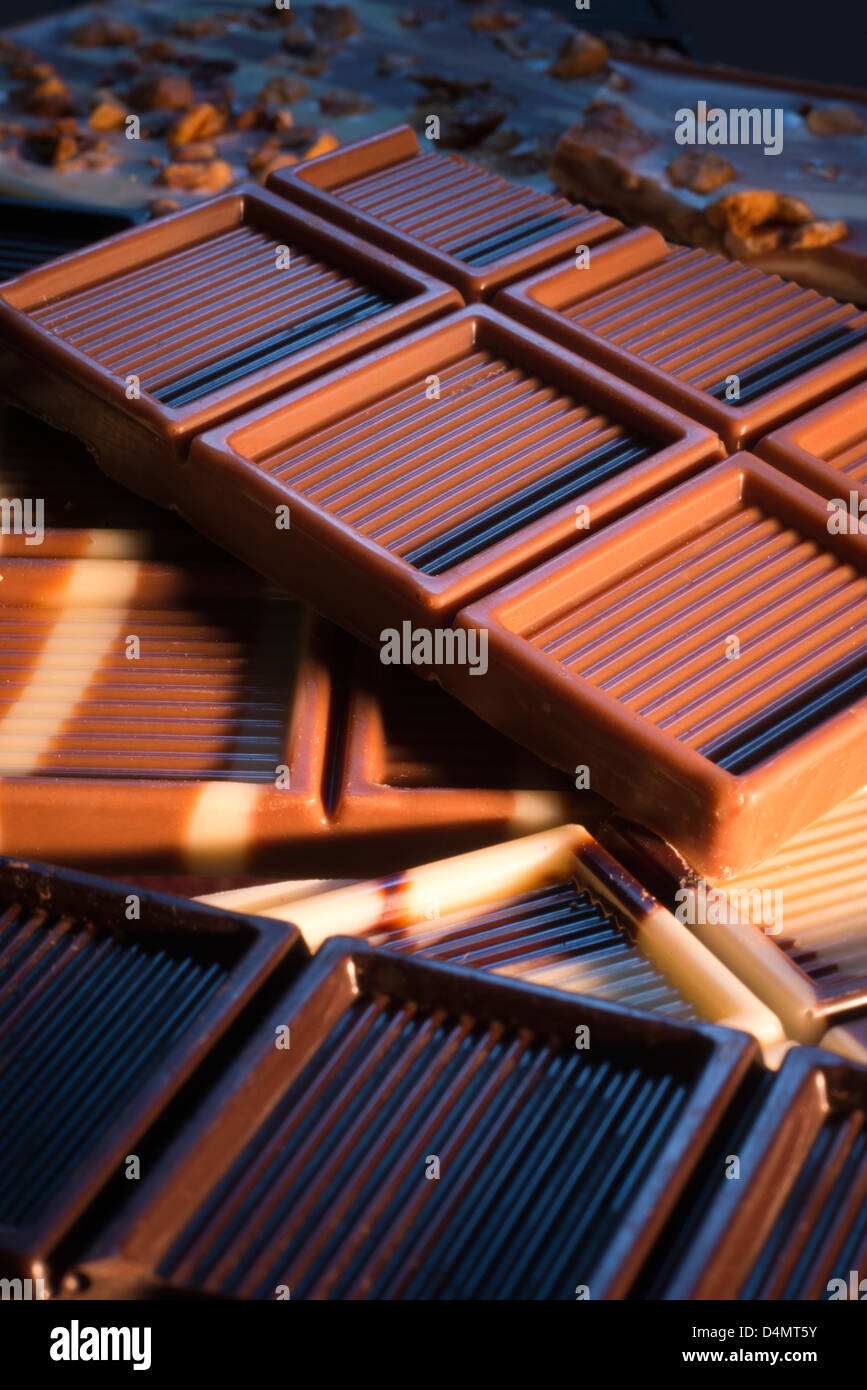 Chocolate squares hi-res stock photography and images - Alamy