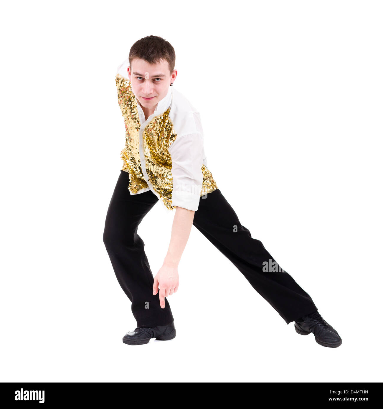 friendly smiling dancer showing some movements Stock Photo - Alamy