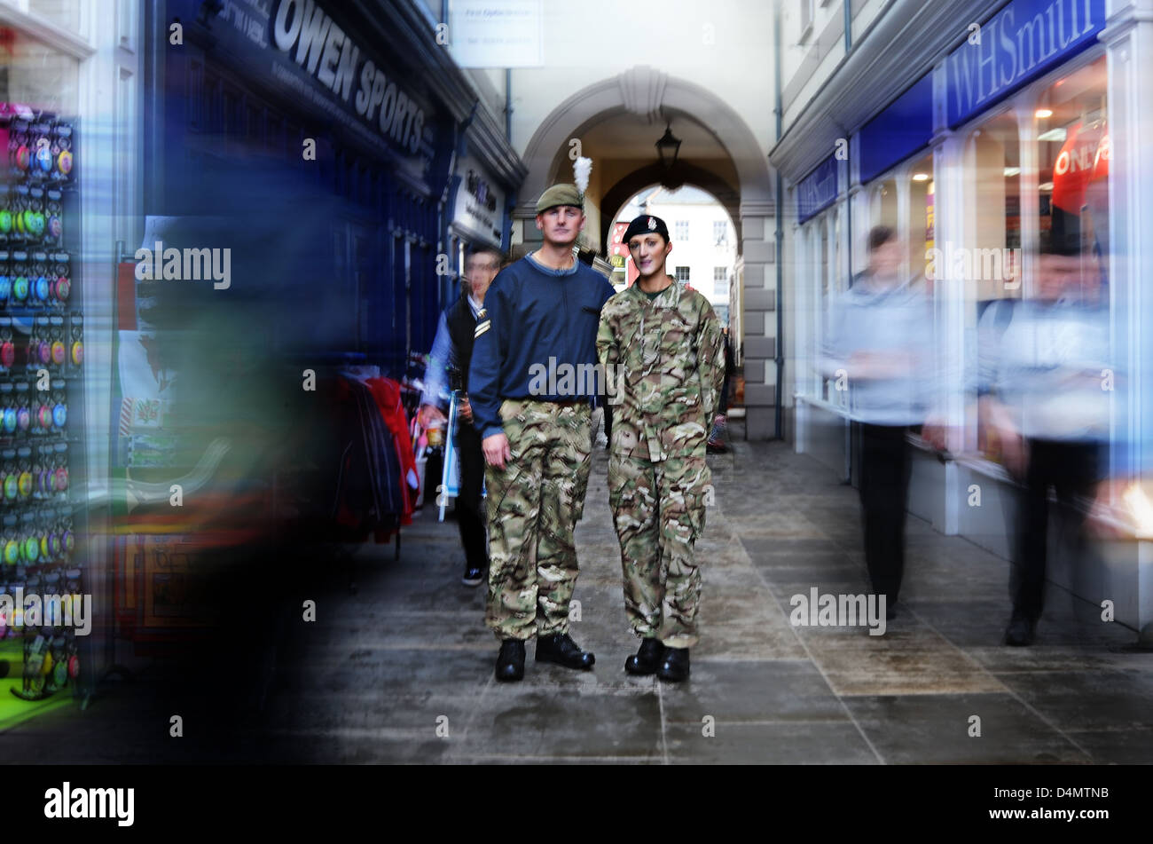 Soldiers during there transition from army life to civilian life Stock ...