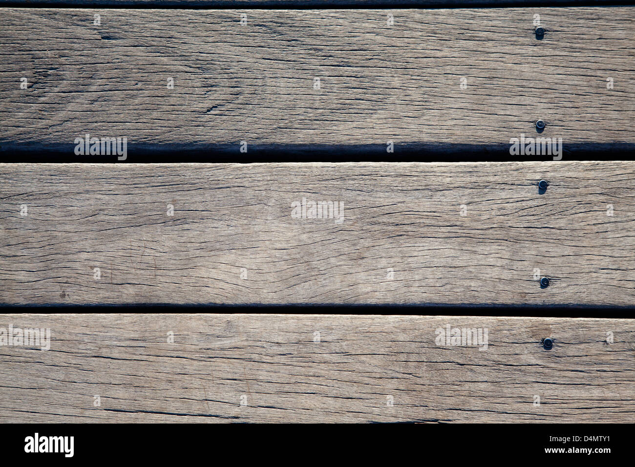 Old Wooden Boardwalk. Texture shot of old boards and nails Stock Photo ...