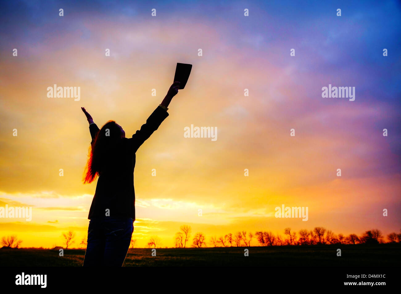 Girl Reaching Up To The Sky