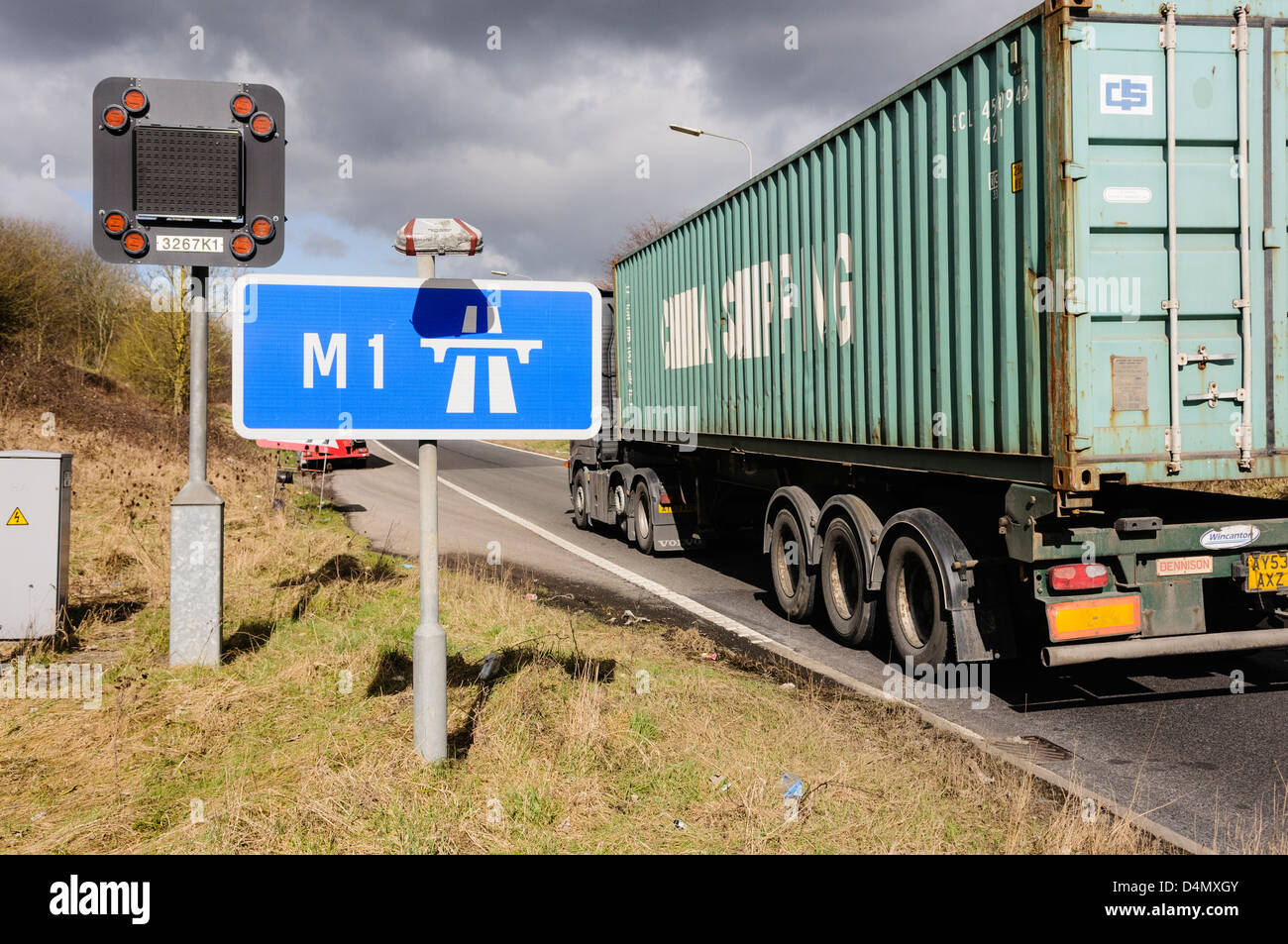 Motorway slip road hi-res stock photography and images - Alamy