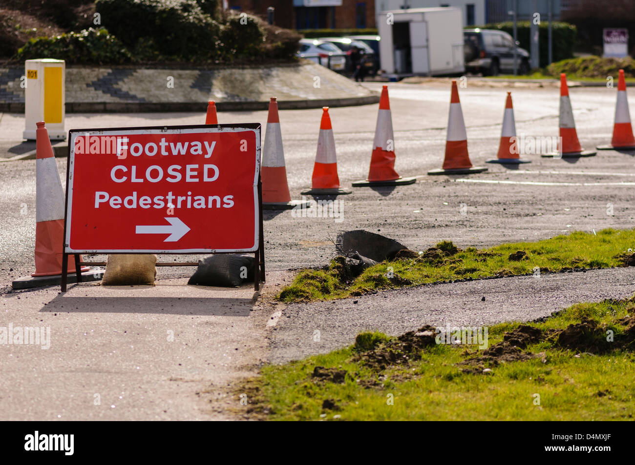Pedestrian footpath diversion hi-res stock photography and images - Alamy