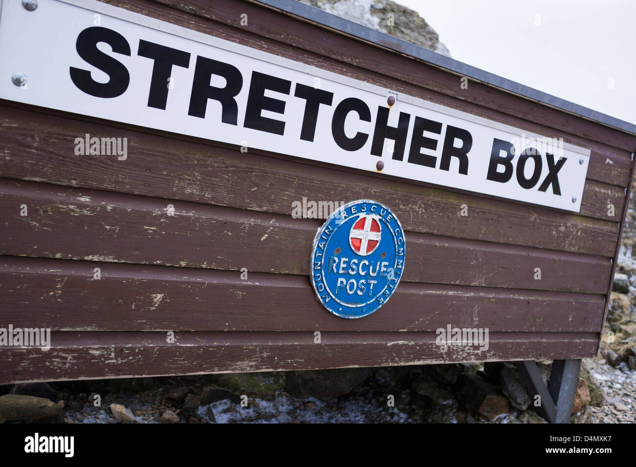 A Stretcher box, Rescue Post in the Lake District Stock Photo - Alamy