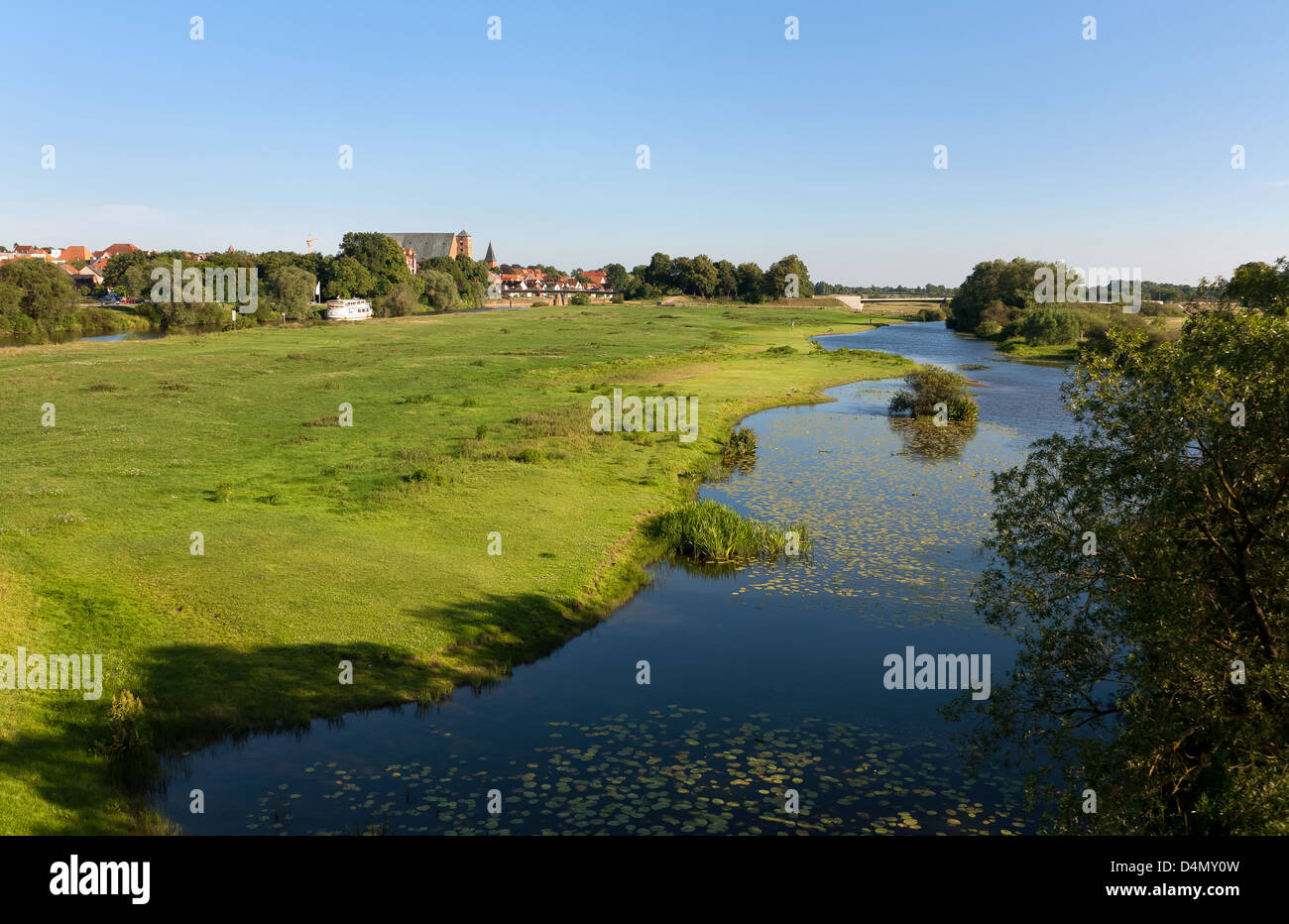 Verden, Germany, view over the Verden Aller Stock Photo - Alamy