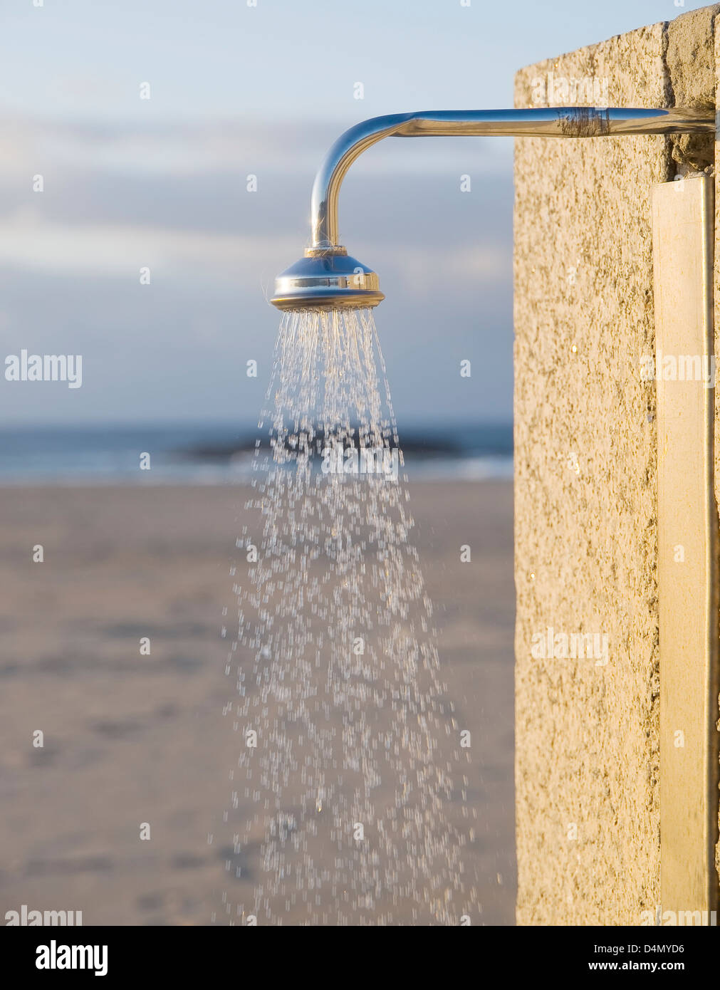Detail of a water shower on the beach Stock Photo - Alamy