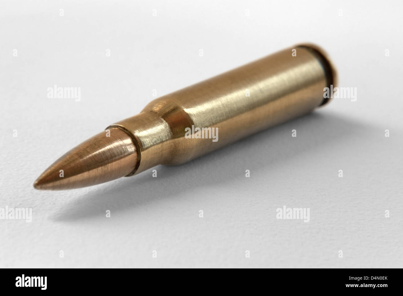 studio photography of a metallic ammo closeup in light back Stock Photo ...