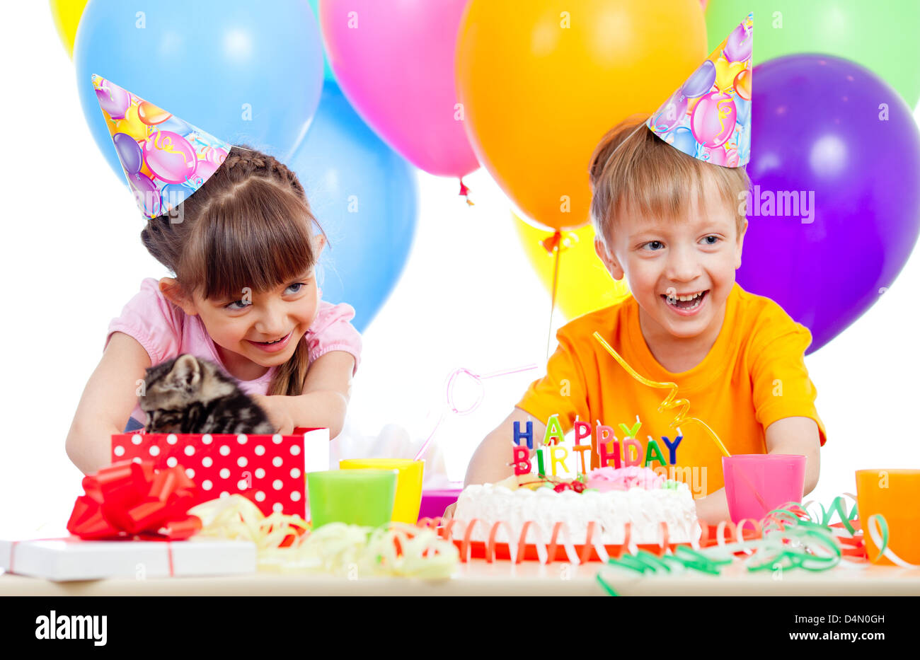 Cat celebrating birthday hi-res stock photography and images - Alamy