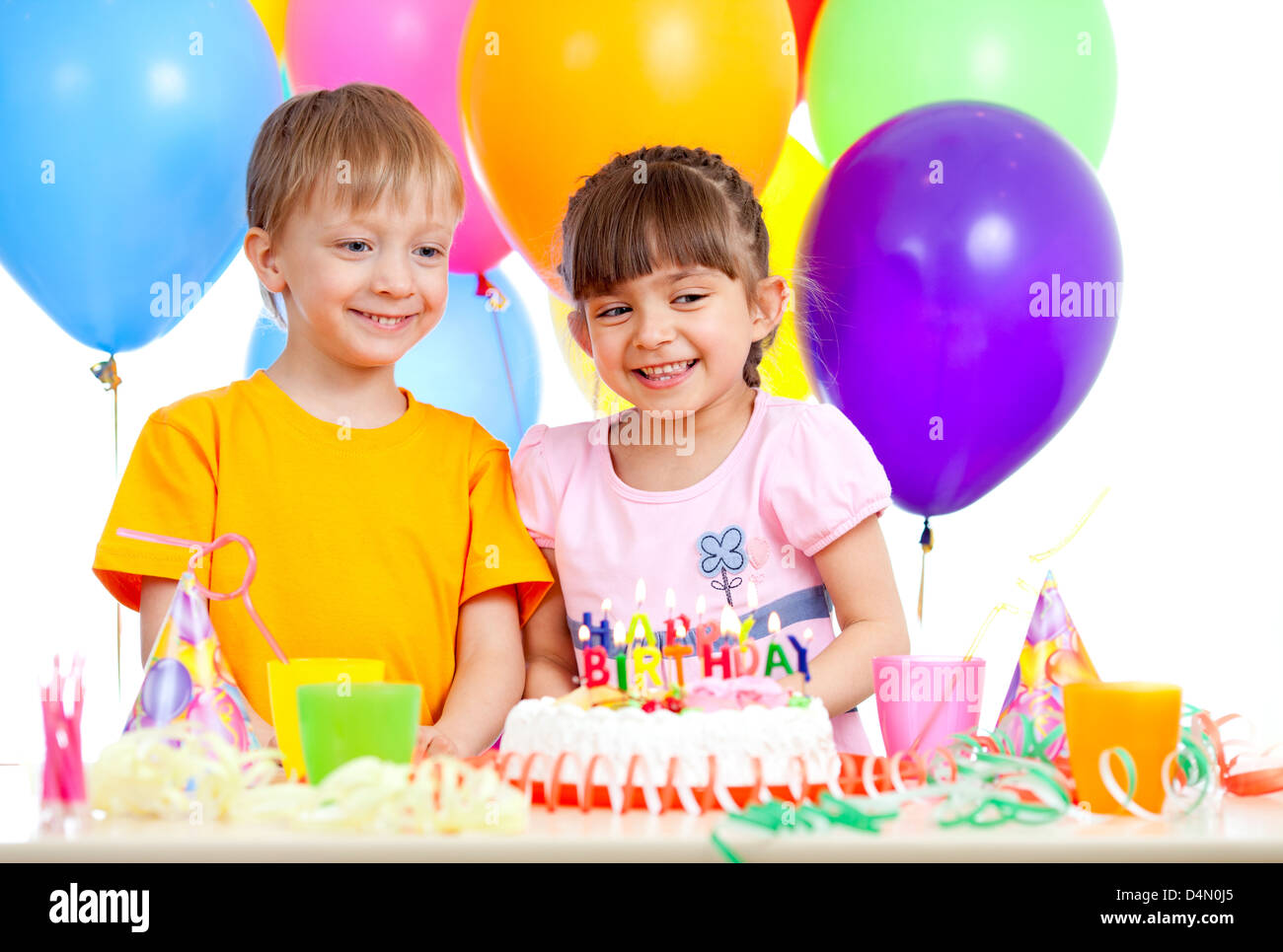 Happy children party hi-res stock photography and images - Alamy