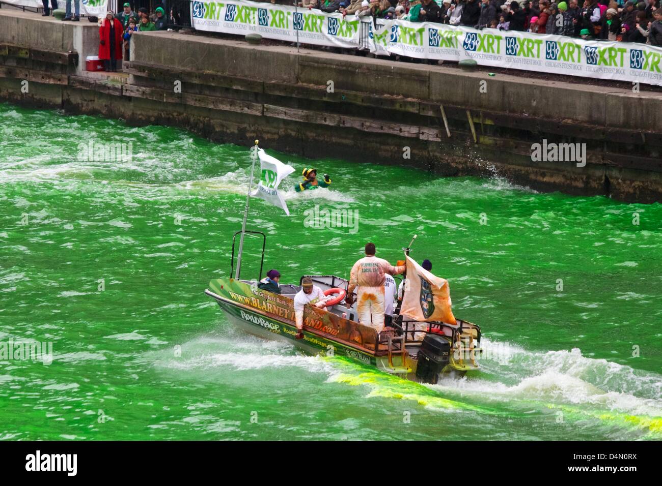 Chicago, Illinois, USA, 16th March, 2013. Members of Plumber's Union ...