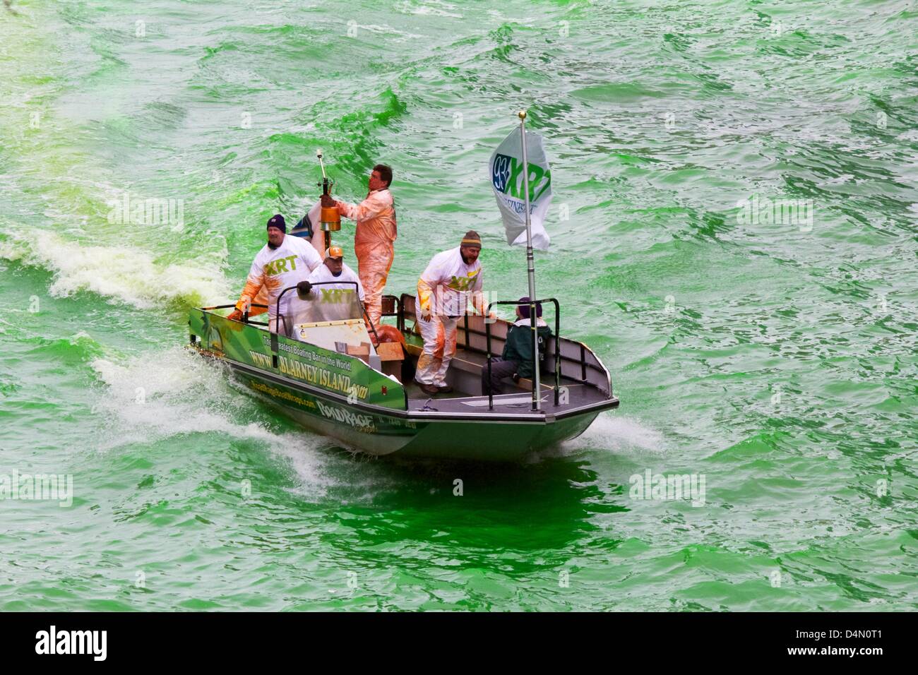Chicago, Illinois, USA, 16th March, 2013. Members of Plumber's Union ...
