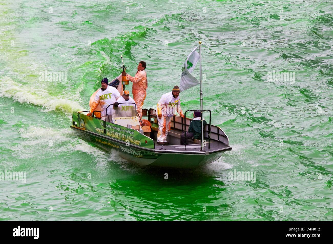 Chicago, Illinois, USA, 16th March, 2013. Members of Plumber's Union ...