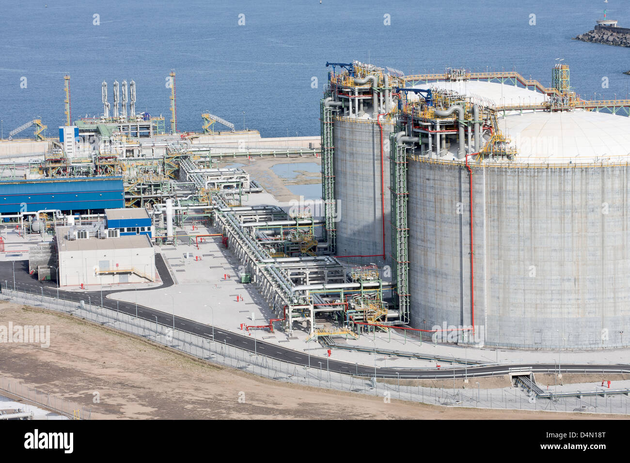 The regasification Musel, Gijón, Asturias, Spain Stock Photo - Alamy