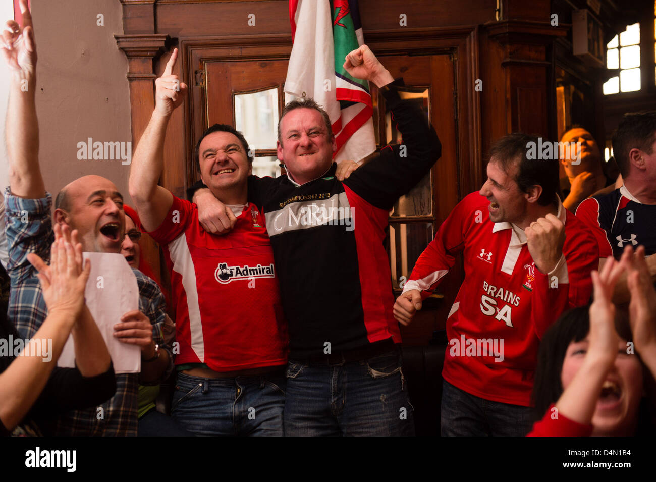 Aberystwyth, Wales, UK. Saturday 16 March 2013. Scores of Welsh rugby ...