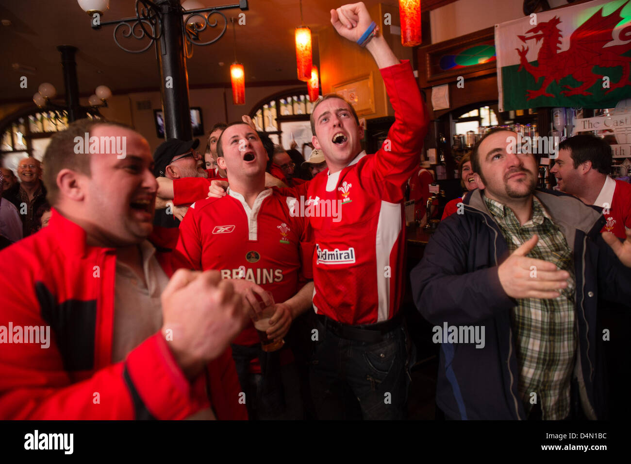 Aberystwyth, Wales, UK. Saturday 16 March 2013. Scores of Welsh rugby ...