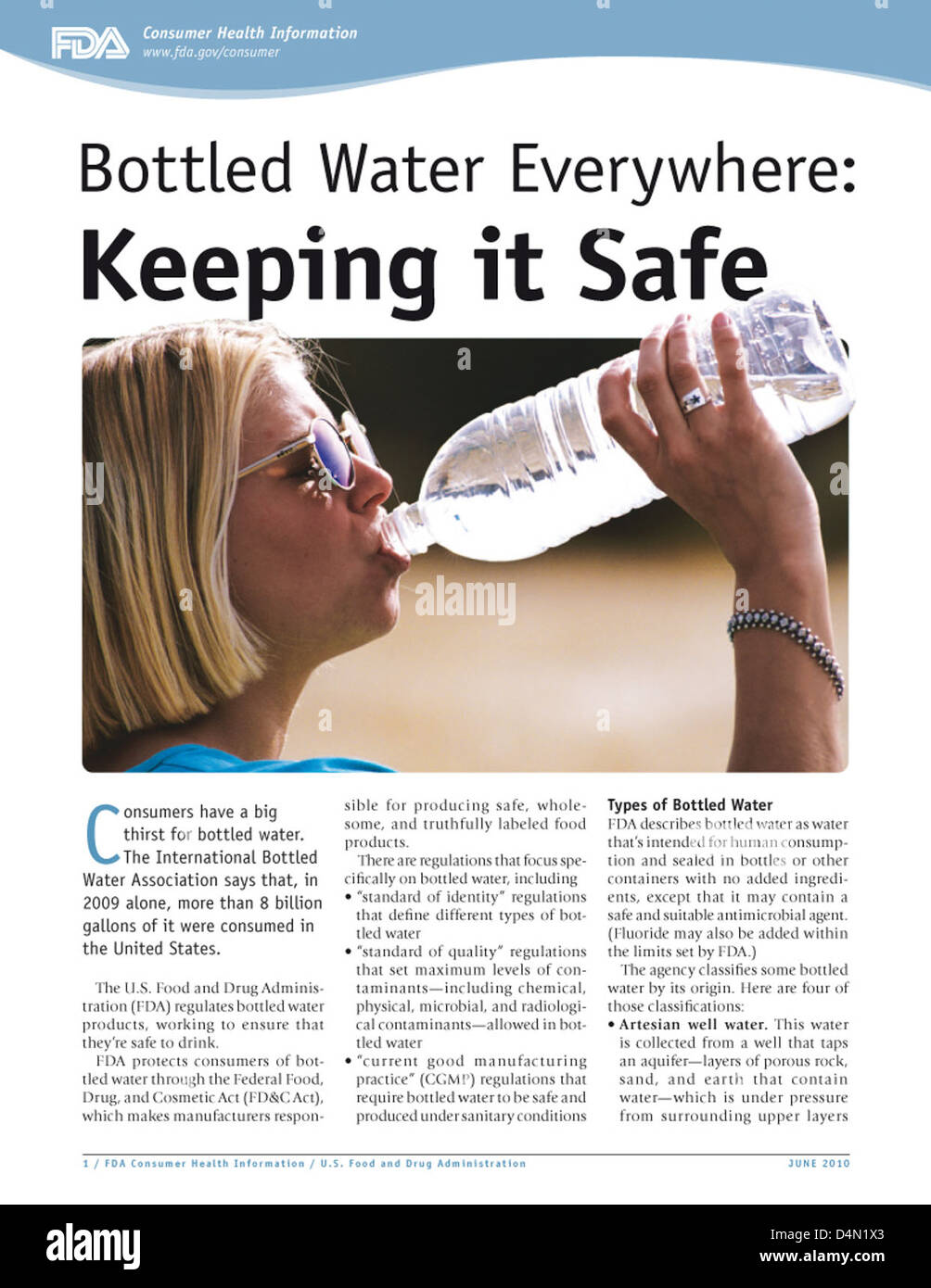 The FDA emphasizes the importance of ensuring bottled water safety by ...
