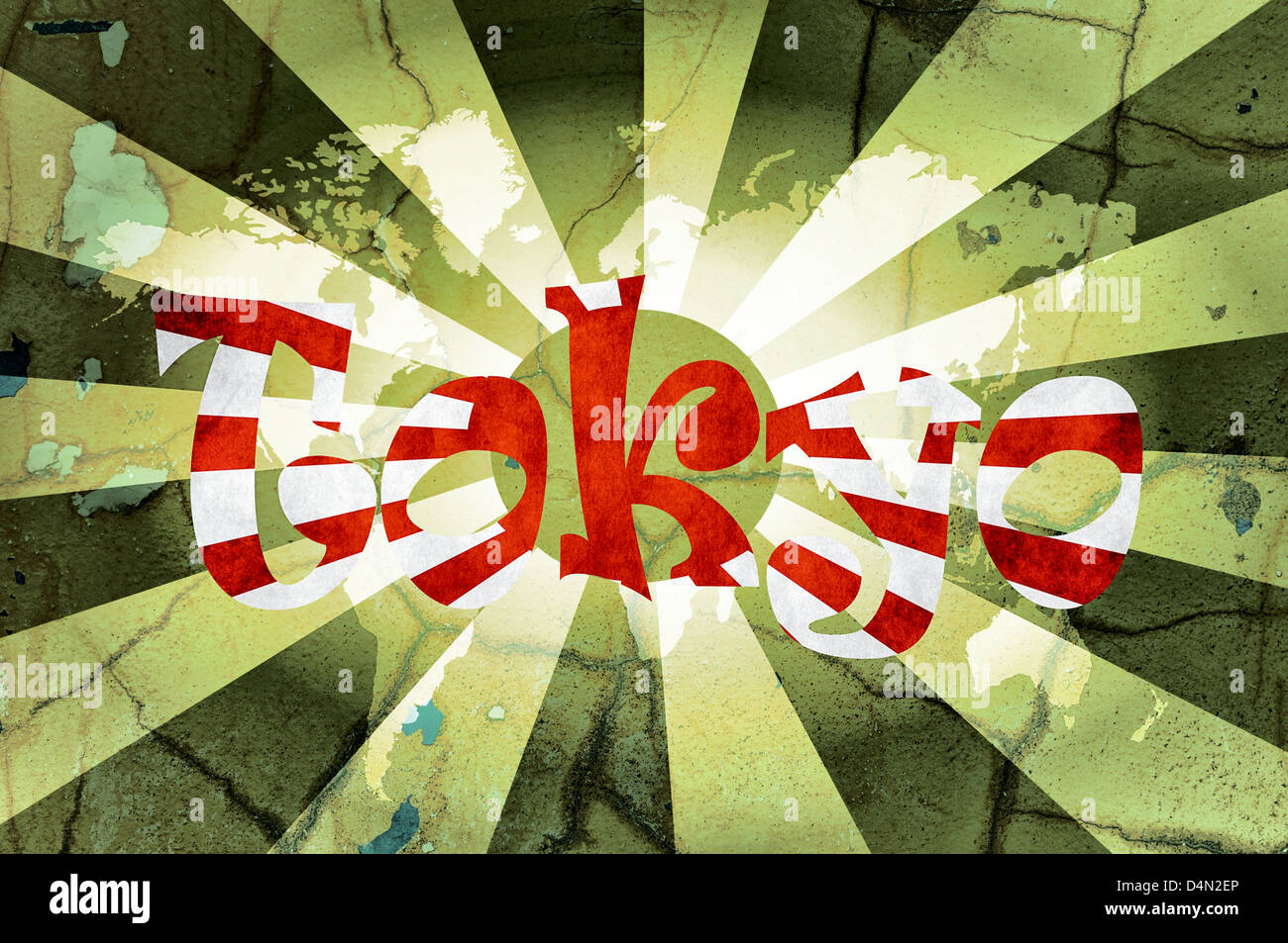 Tokyo sign on abstract background Stock Photo - Alamy