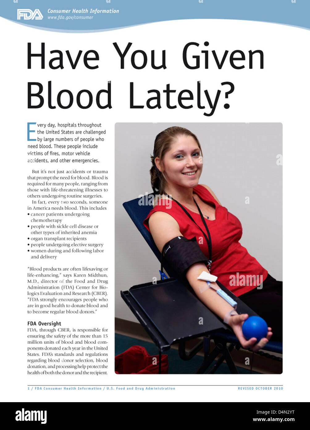 The American Red Cross educates blood donors on the importance of blood ...
