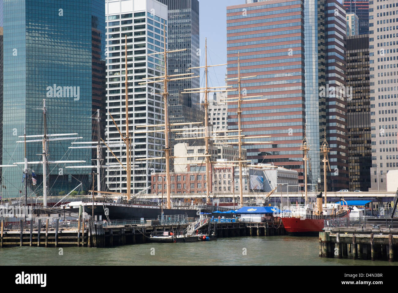 The Wavertree, historic iron-hulled tall sailing ship at the South ...