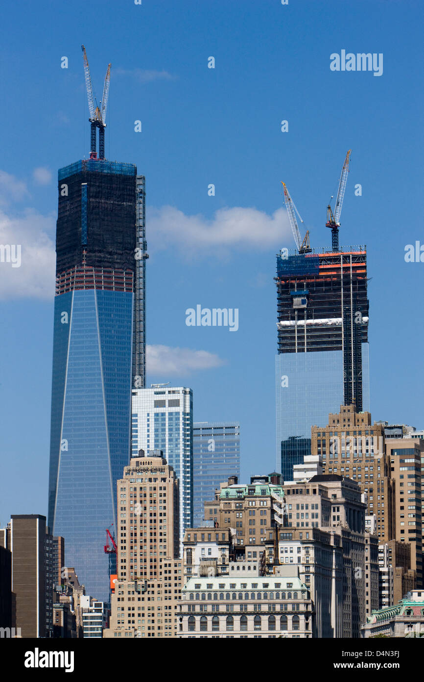 The new World Trade Centre under construction in New York Stock Photo ...