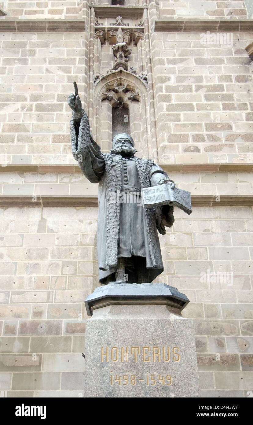 Statue of Johannes Honterus in Brasov, Romania, Europe Stock Photo - Alamy