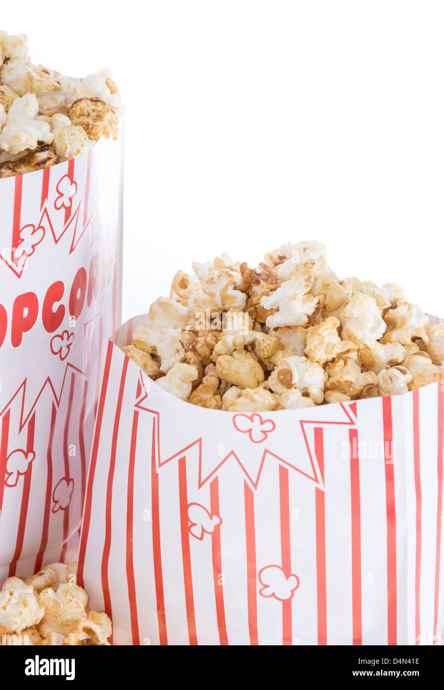 Popcorn isolated on white background Stock Photo - Alamy