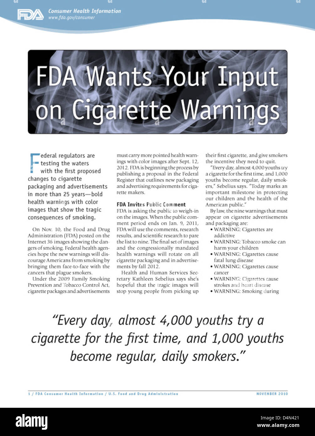 The FDA is seeking public input on graphic warning labels for ...
