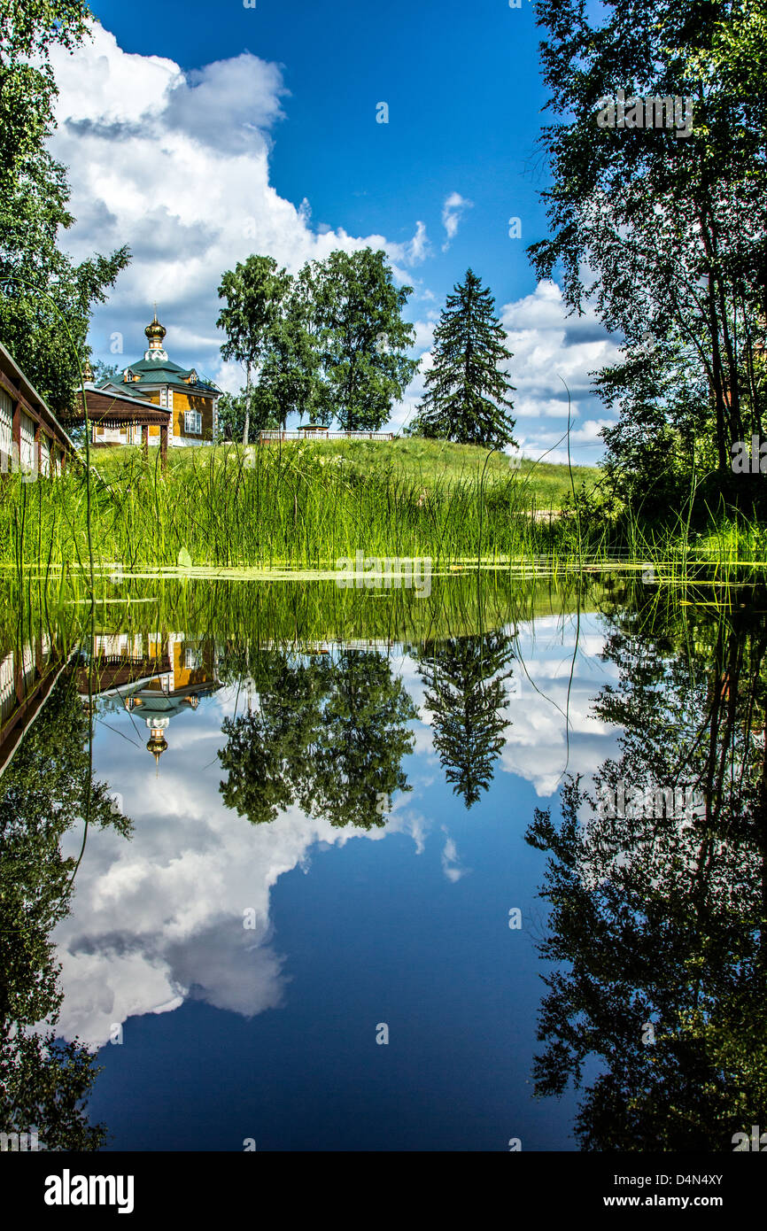 Source of Volga. The great Russian river Stock Photo - Alamy