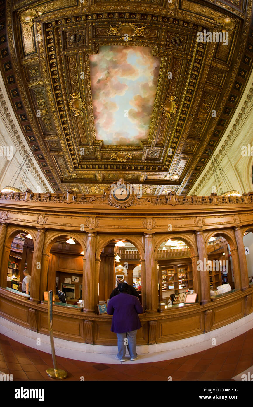The public reading room inside the New York Public Library Stock Photo ...