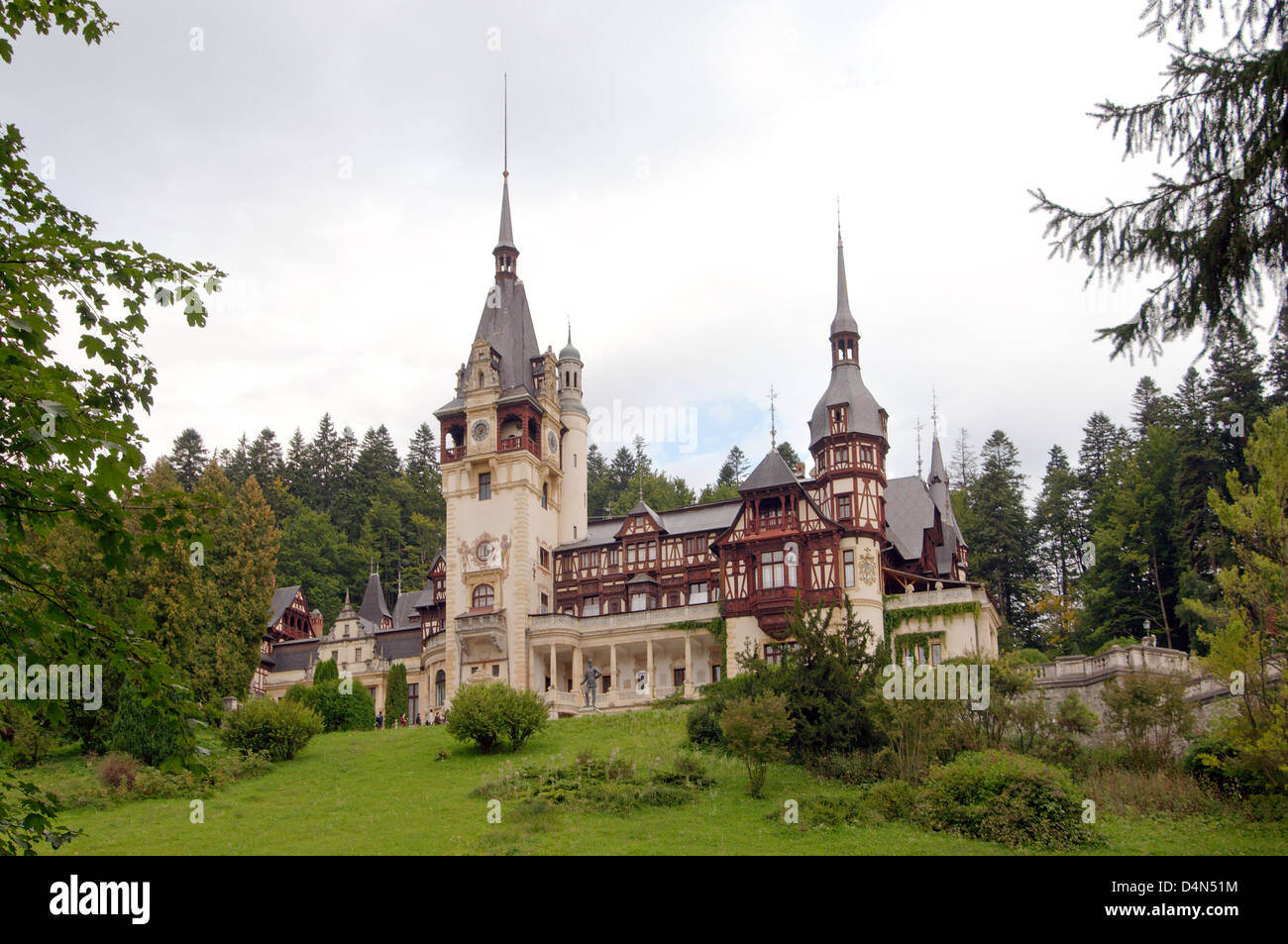 Peles Castle (Castelul Peles), Transylvania, Romania, Europe Stock ...